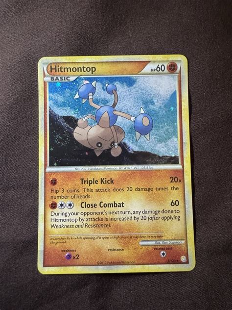 Hitmontop 5123 Pokémon Card Tcg Heart Gold And Soul Silver Holo Rare Ebay