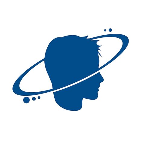 Premium Vector Vector Logo Innovative Thinking Head With Rotating Ring
