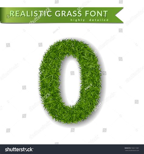 Grass Number Zero Green Number 0 Stock Illustration 768211681