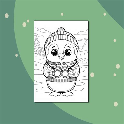 Любопытный пингвин с воздушным шаром – яркая раскраска – скачать и ...