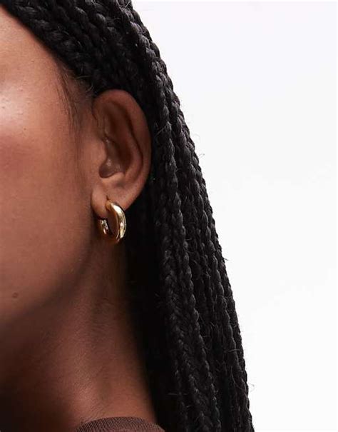 Arket 20mm Open Hoop Earrings In Gold Plated Brass Asos