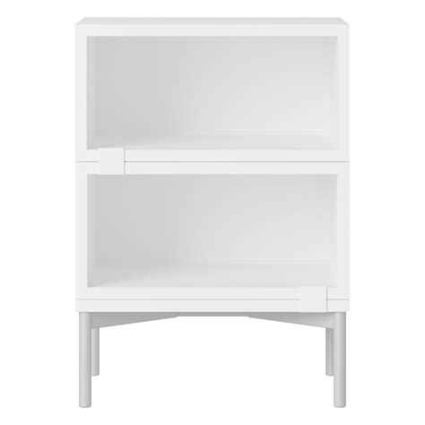 Muuto Stacked Bedside Table Configuration 1 White Finnish Design Shop