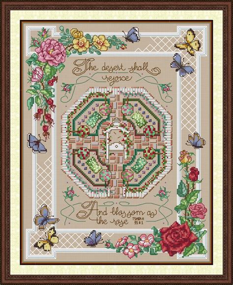 Rose Pattern Joy Sunday Cross Stitch Kits