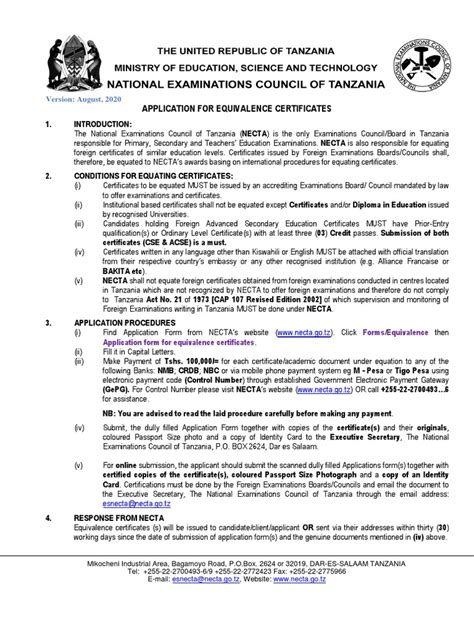 Application For Equivalence Certificates Pdf