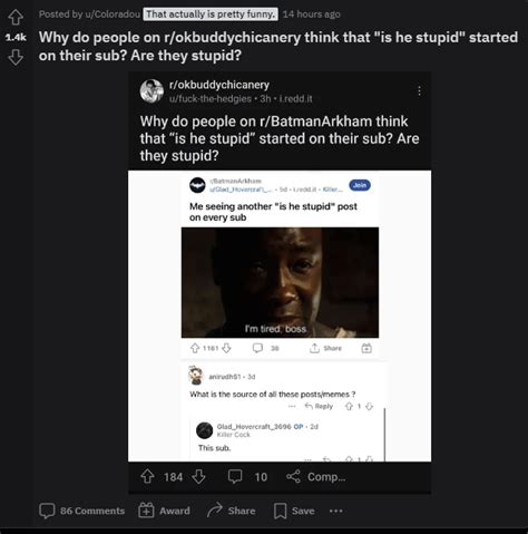 Why Do People On R Batmanarkham Think That “is He Stupid” Started On