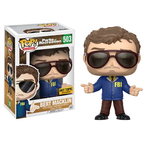 Funko Pop Television Parks And Recreation Bert Macklin 503 Exclusivo