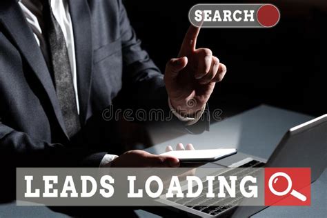 Writing Displaying Text Leads Loading Business Approach Initiating Customer Regards With The