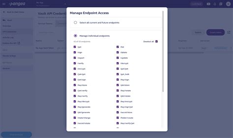 Vault Api Credentials Pangea
