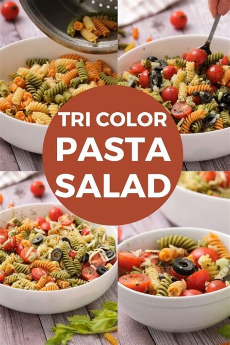 Tri Color Italian Pasta Salad Easy Recipe With Italian Dressing And