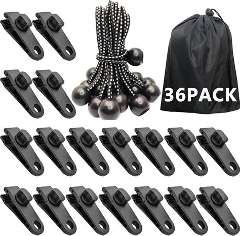 Luyadin Tarp Clips Heavy Duty Lock Grip 36 Pack Tarp