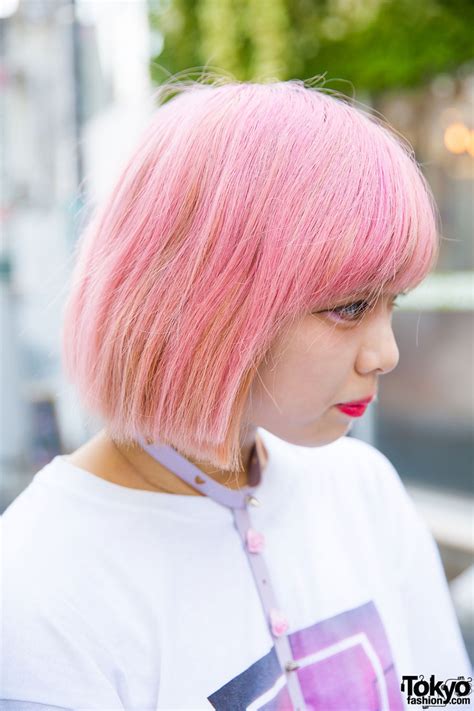 Pink Haired Harajuku Girl In The 1975 Band Tee Ripped Denim And Devilish
