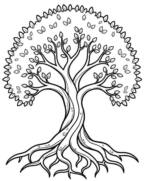 Árbol De La Vida Imprimible Para Colorear Imprimir E Dibujar Coloringlib