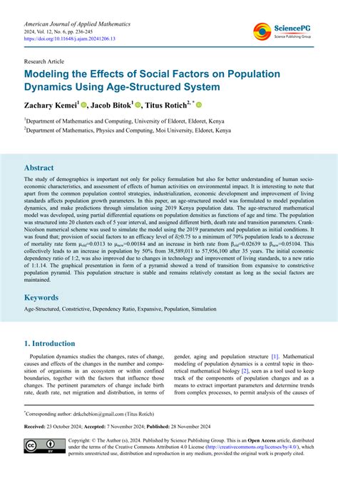 Pdf Modeling The Effects Of Social Factors On Population Dynamics