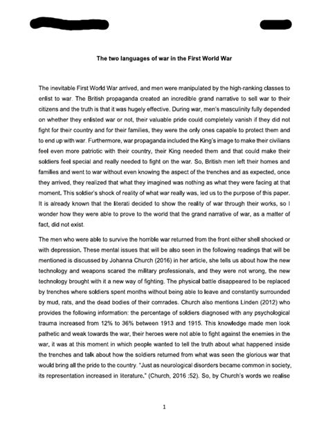 Literature Review For Paragraph And Source Analysis 1 Pdf