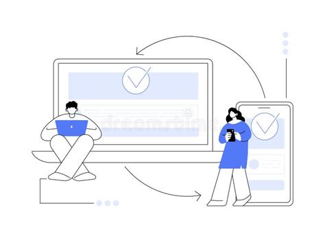 Cross Device Tracking Abstract Concept Vector Illustration Stock
