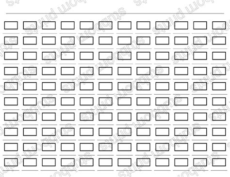 120 Color Swatch Template Alcohol Markers Pencils Watercolor
