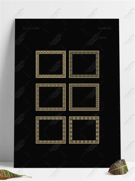 Chinese Style Creative Pattern Classical Chinese Border Element Border