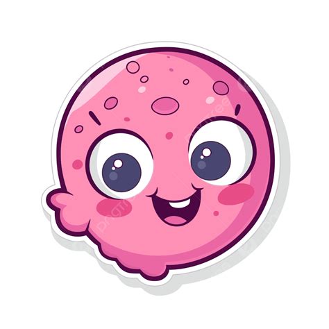 Pink Character In The Shape Of A Bubble Sticker Clipart Vector Sticker