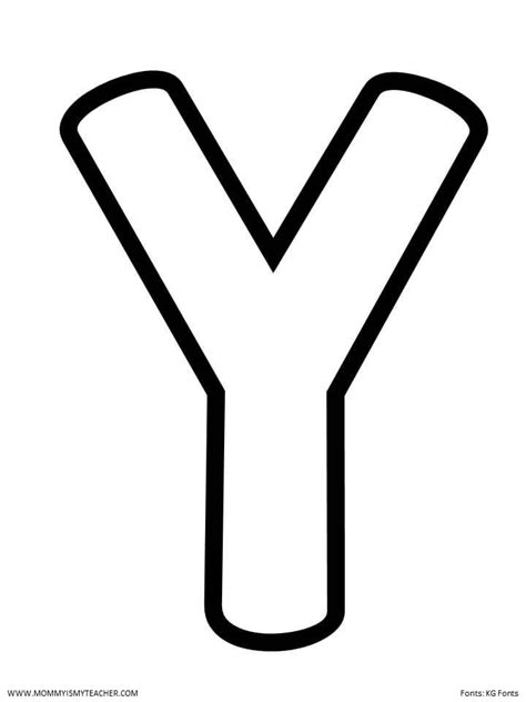 Letter Y Printables Letter Y Coloring Page Letter Y Template Free