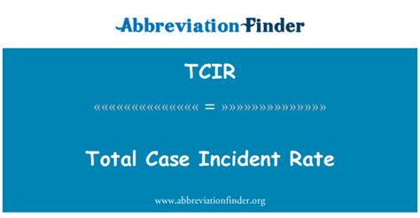 Tcir Adalah Singkatan Dari Tingkat Insiden Kasus Total Total Case Incident Rate
