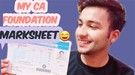 Unboxing Of Ca Foundation Dec23 Marksheet Motivation Like Youtube