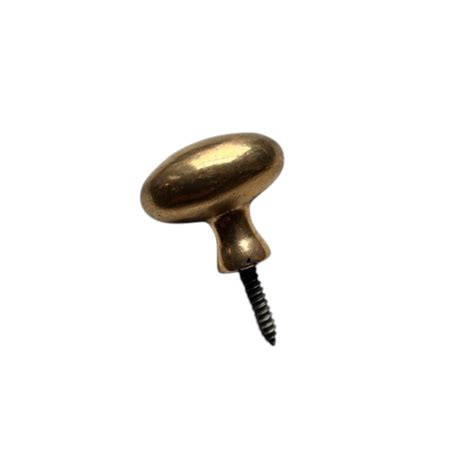 Cardea Oval Cupboard Knob Polished Bronze Period Features