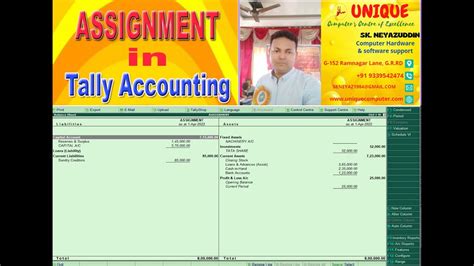 Tally Complete Assignment Tallyerp9 Tallyprime Youtube