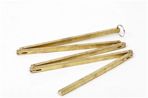 Impa 370309 Sounding Rod Brass 100cm 5 Folded Metric And Inch