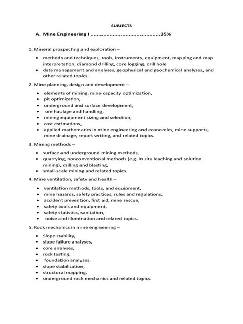 Subjects Pdf Mining Engineering