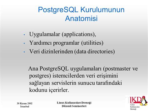 postgresql veritabanı sunucusu ppt indir