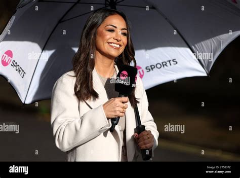 Tnt Sports Presenter Jules Breach Prior To The Premier League Match At