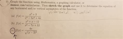 Solved 11 Graph The Function Using Mathematica A Graphing