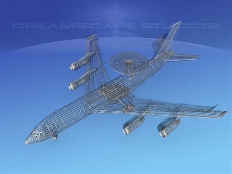 3d Boeing E 3 Sentry Model