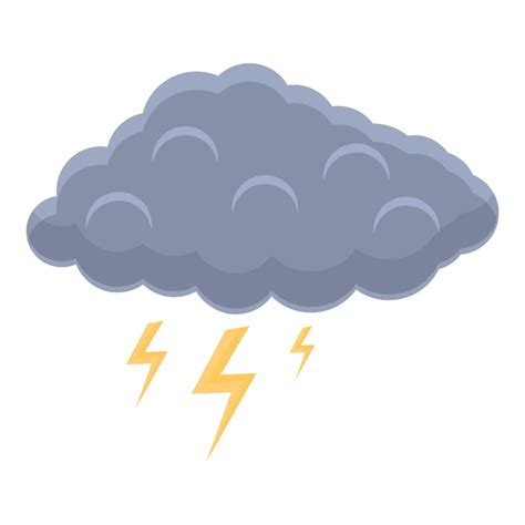 Cloud Lightning Icon Cartoon Of Cloud Lightning Vector Icon For Web Design Isolated On White