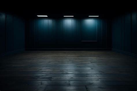Empty Dark Room Premium Ai Generated Image