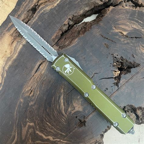 Microtech Ultratech De Od Green Cerakote Full Serrated 122 3cod