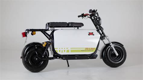 Garage Built Fat Albert E Scooter Can Carry A Crate Of Beer In Its