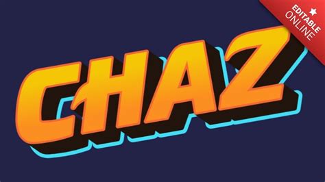 Chaz Online Text Effect Generator