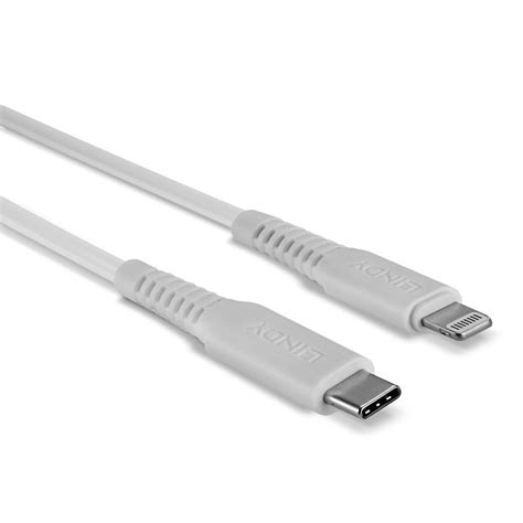 0 5m Usb Type C To Lightning Cable White From Lindy Uk