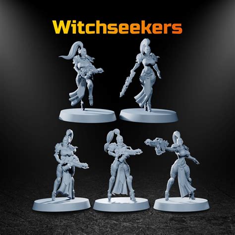 Миниатюра Warhammer 40000 Adeptus Custodes Искатели ведьм Witchseekers Quiet Sisters 5