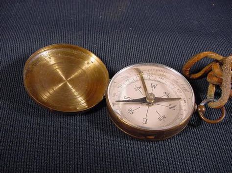 Brass Pocket Compass Vintage Old Collectible Germany Etsy Pocket