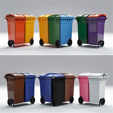 550 Liter White Wheelie Bin Wheelie Binz