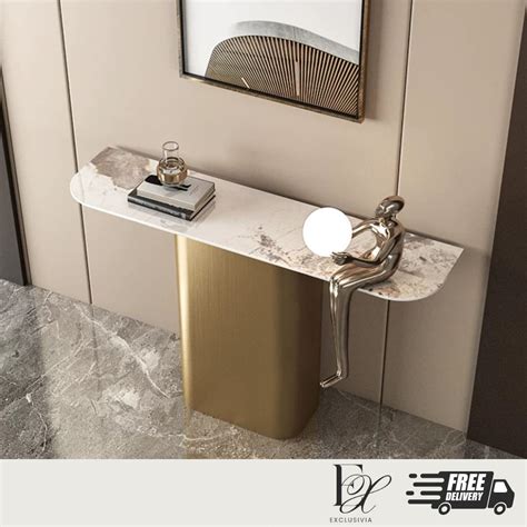 Strift Modern Sintered Stone Console Table Exclusivia