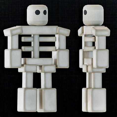 Blocky Skeleton Character Characters Models Blendkit