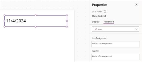 Power Apps Guide Controls How To Set The Date Picker Icon Size