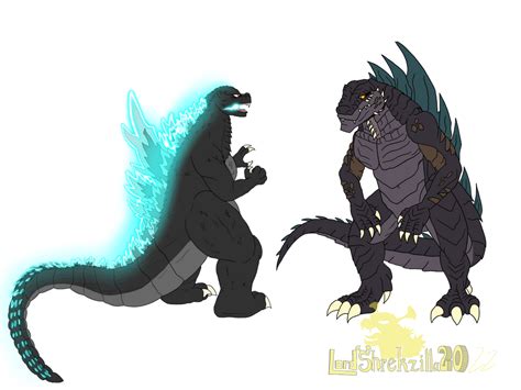 Atomic Breath Godzilla And Zilla Jr Vector By Lordshrekzilla20 On