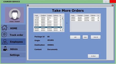 Courier Management System Offline Java Project