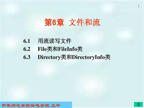 第6章文件和流 word文档在线阅读与下载 无忧文档