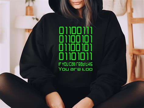 Funny Coding Binary Programming Jokes Geek Green Binary Code T Shirt Sweatshirt Hoodie Tote