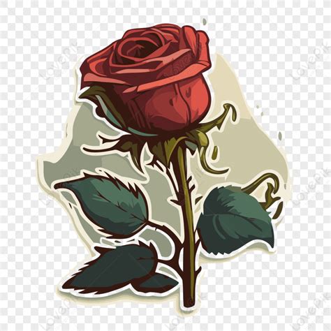너무 익은 장미 클립 아트의 이미지를 보여주는 스티커 일러스트 벡터상표 Png 일러스트 무료 다운로드 Lovepik
